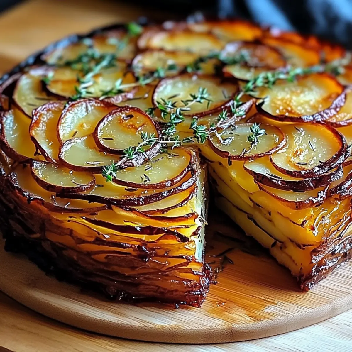 Irresistible Crispy Balsamic-Thyme Potato Torte Recipe