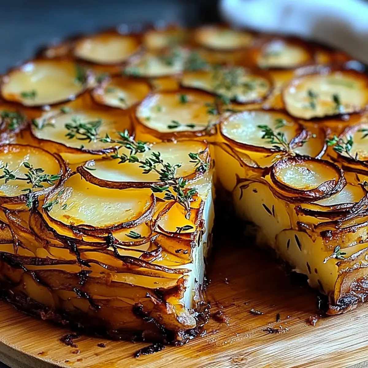 Irresistible Crispy Balsamic-Thyme Potato Torte Recipe