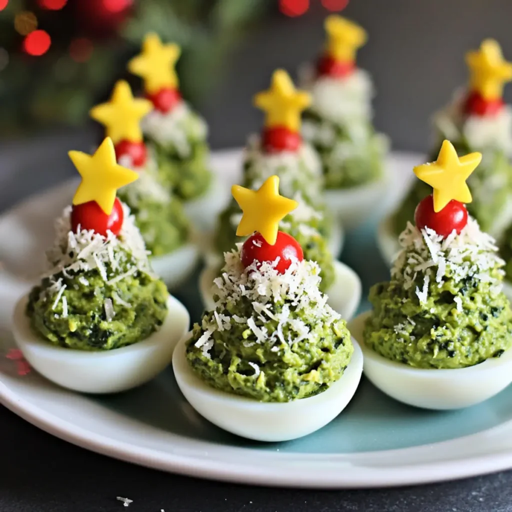 Irresistible Deviled Egg Christmas Trees for Festive Fun