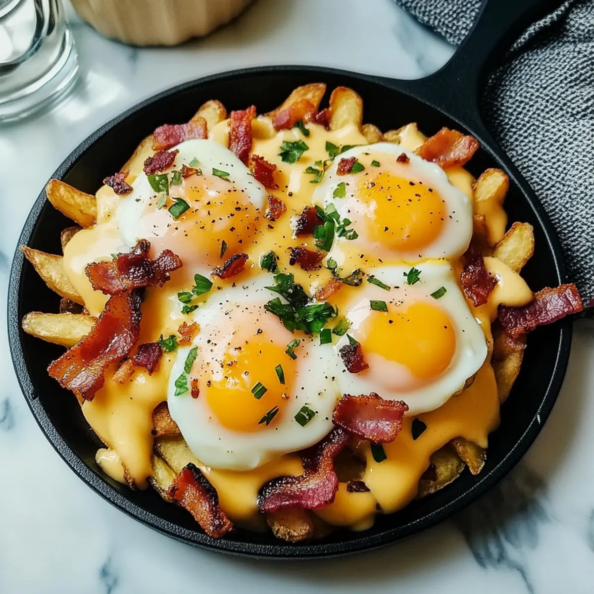 Ultimate Breakfast Poutine with Delicious Hollandaise Sauce